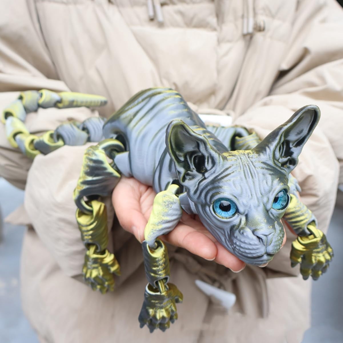 3D Guardian Cat, 3D Printed Animals Hairless Cat, Colorful Life-Scale ...