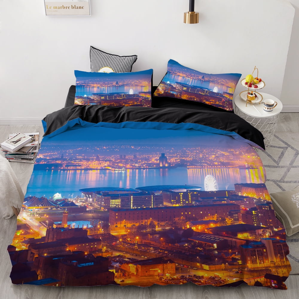 3D HD Digital Printing Bedding Set Custom Duvet Cover Set Double//Cal ...