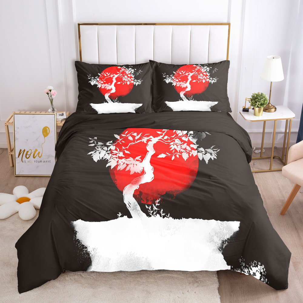 3D HD Luxury Bedding Set Comforter Duvet Cover Pillowcases Bed Set ...