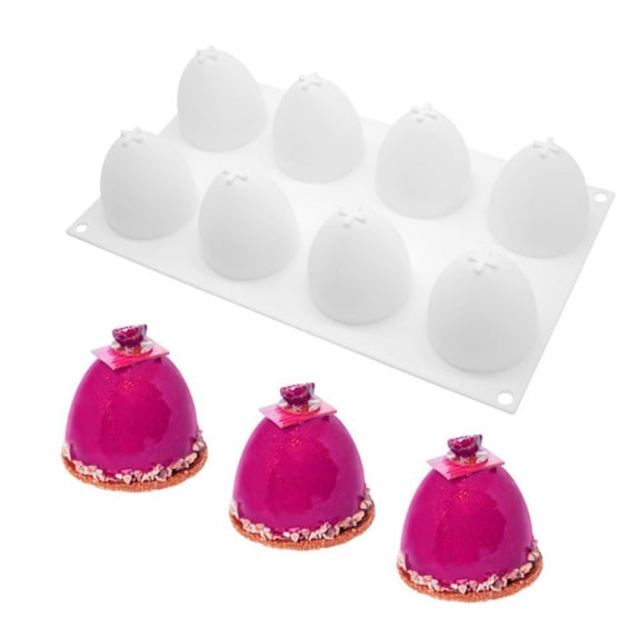 3D Half Eggs Silicone Baking Mold 6 Pieces Set Baking Equipment Perfect ...