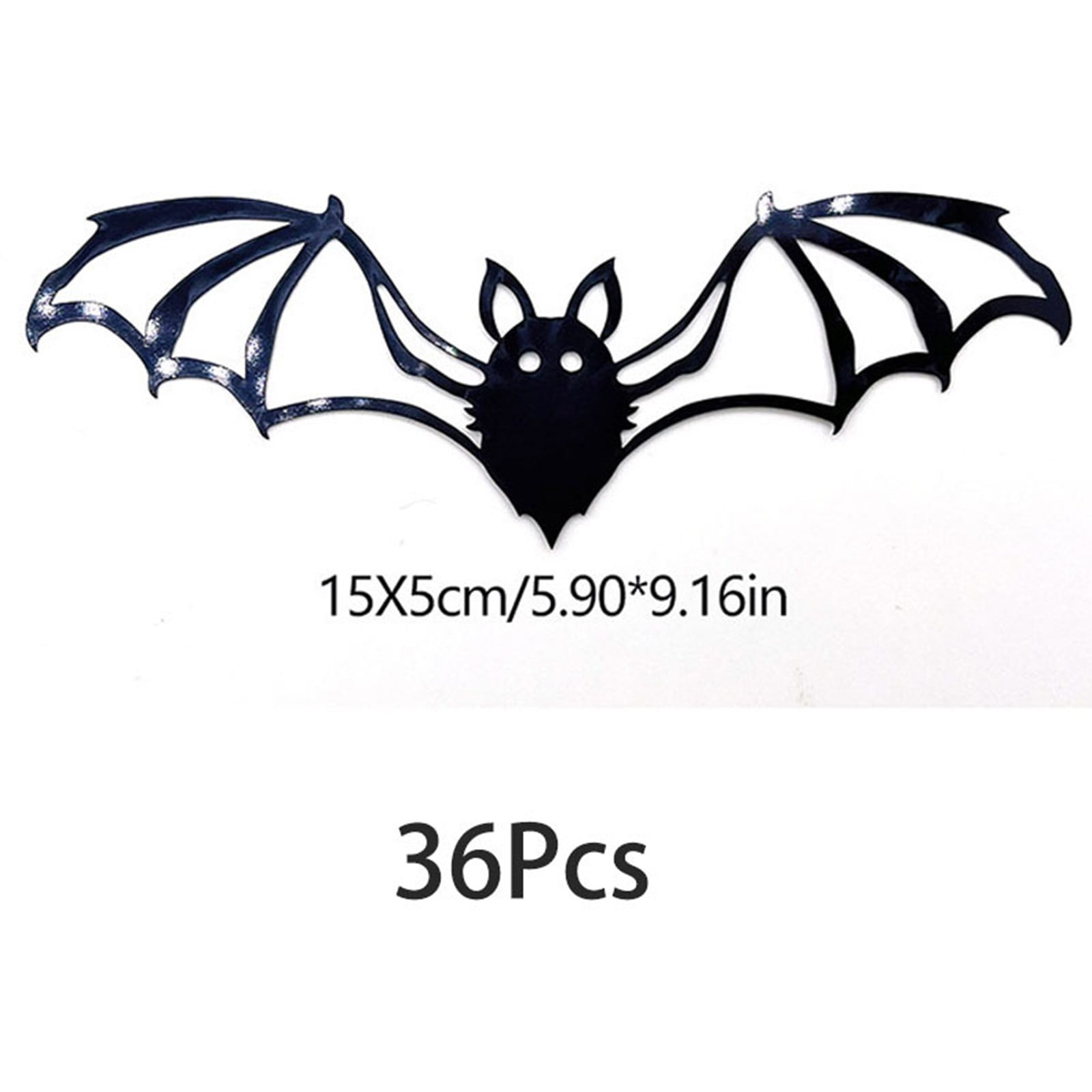 3D Halloween Bat Stickers - 36 Pack Spooky Bat Decorations - Removable ...