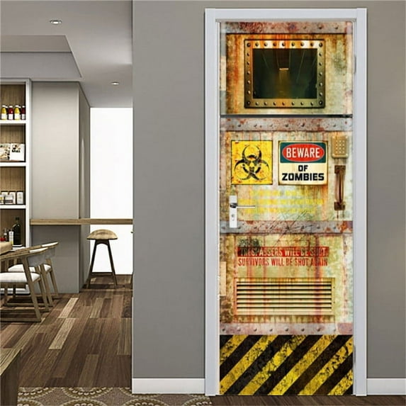 3D Halloween Element Decoration Door Sticker Self-adhesive Removable ...