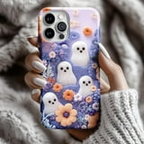 3D Halloween Fairycore Cute Ghosts and Pastel Flowers Phone Case 11 12 ...