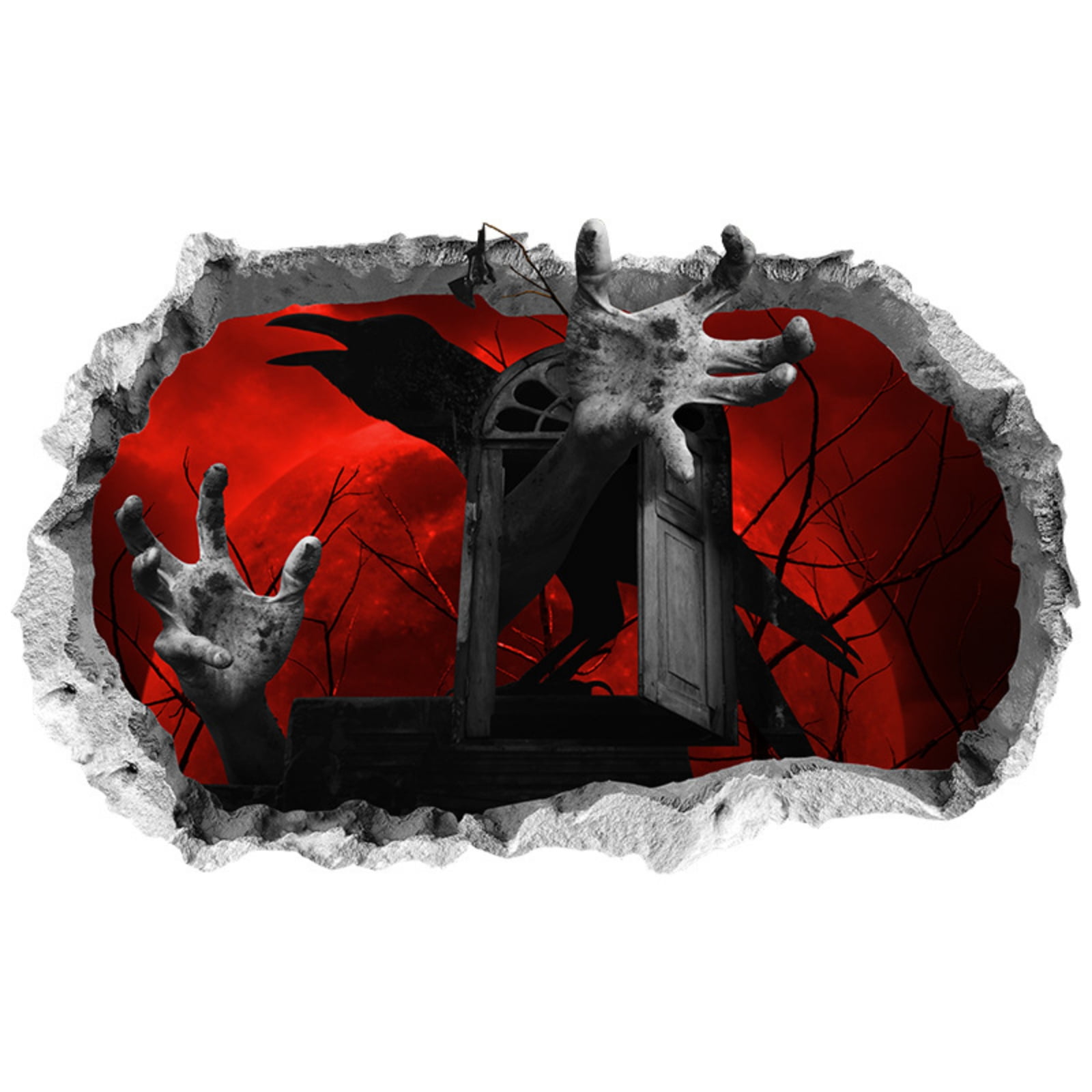 3D Halloween Floor Ceiling Stickers,Creative Horror Ghost Wall Stickers ...