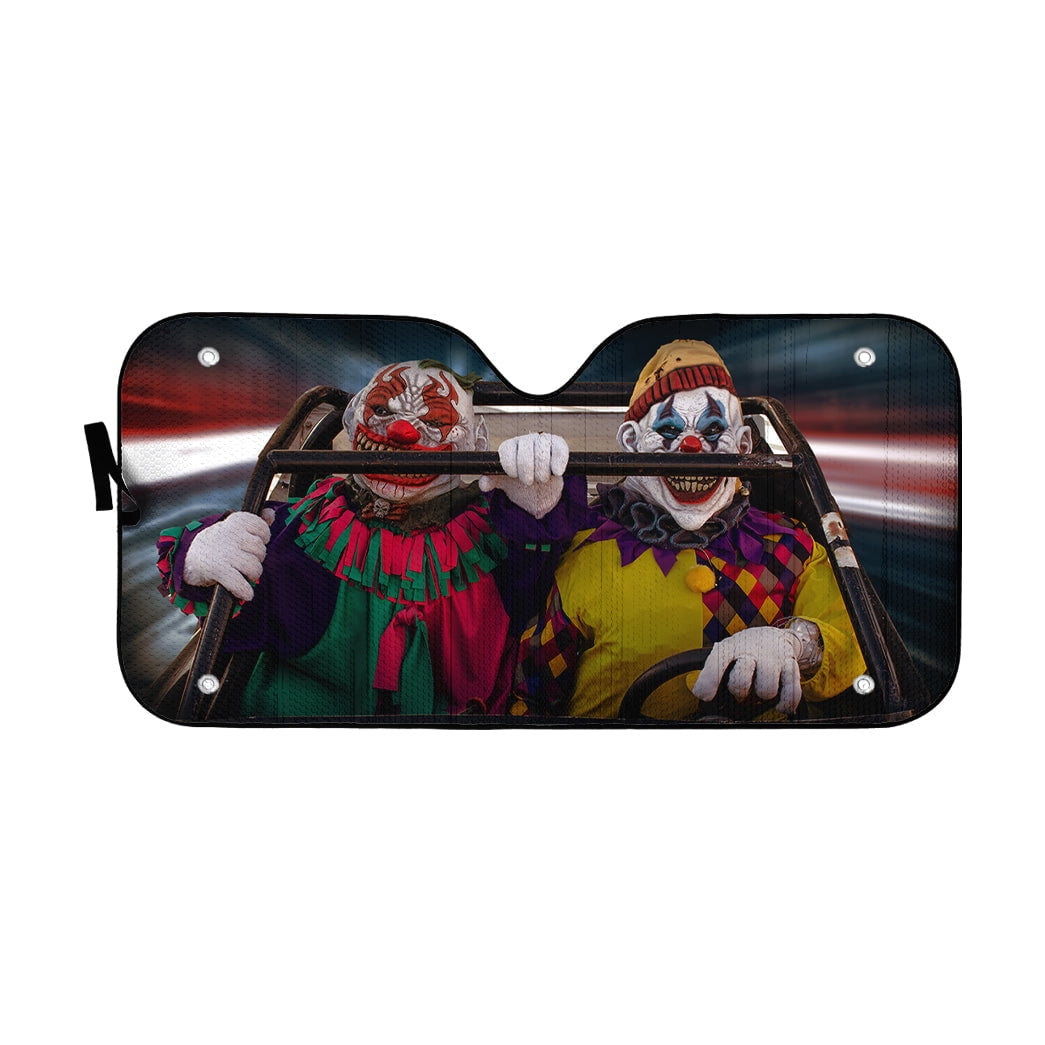 3D Halloween Horror Clowns Car Auto Sunshades Windshield Heat ...