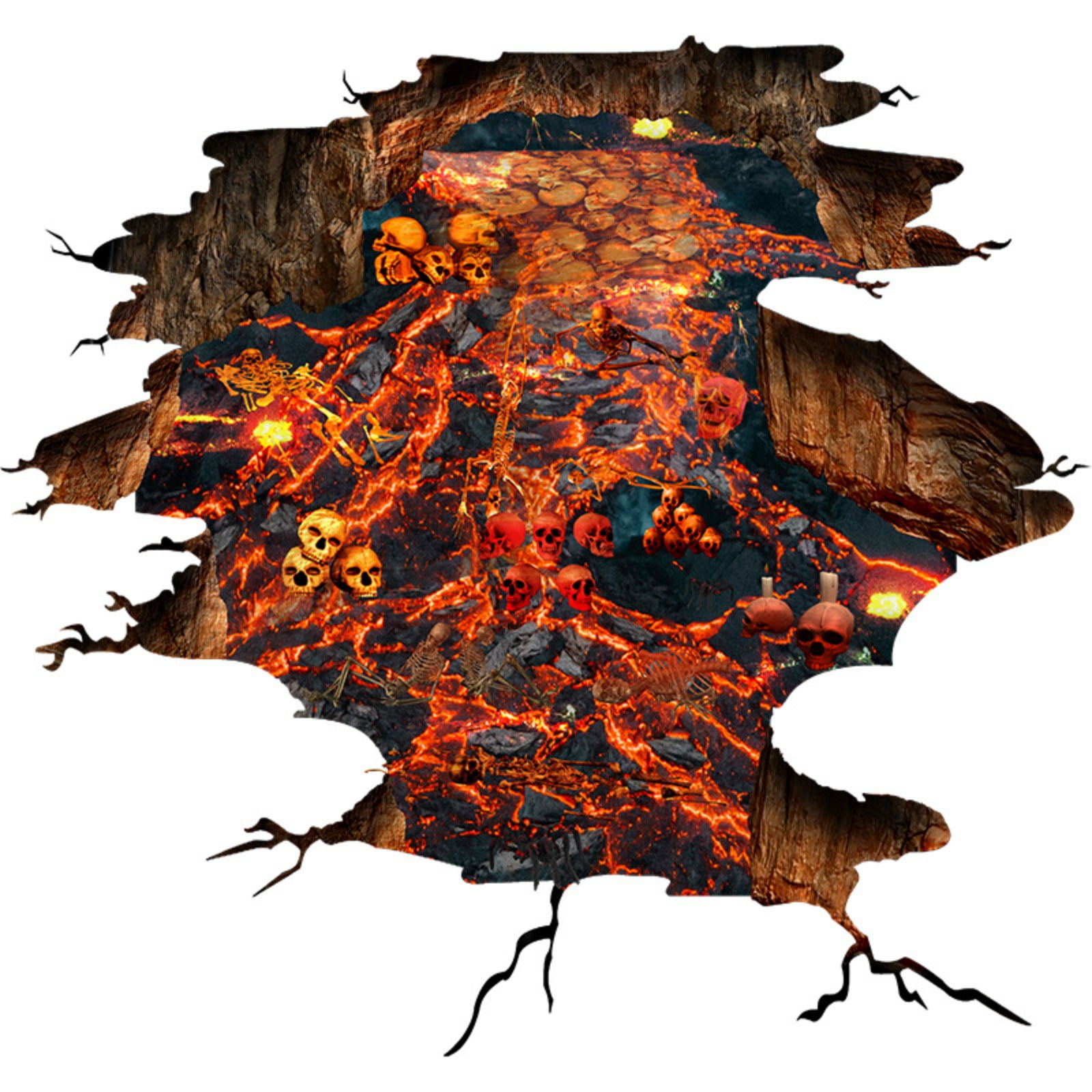 3D Halloween Wall Decals, Ghost Hand Wall Stickers Floor Decals ...