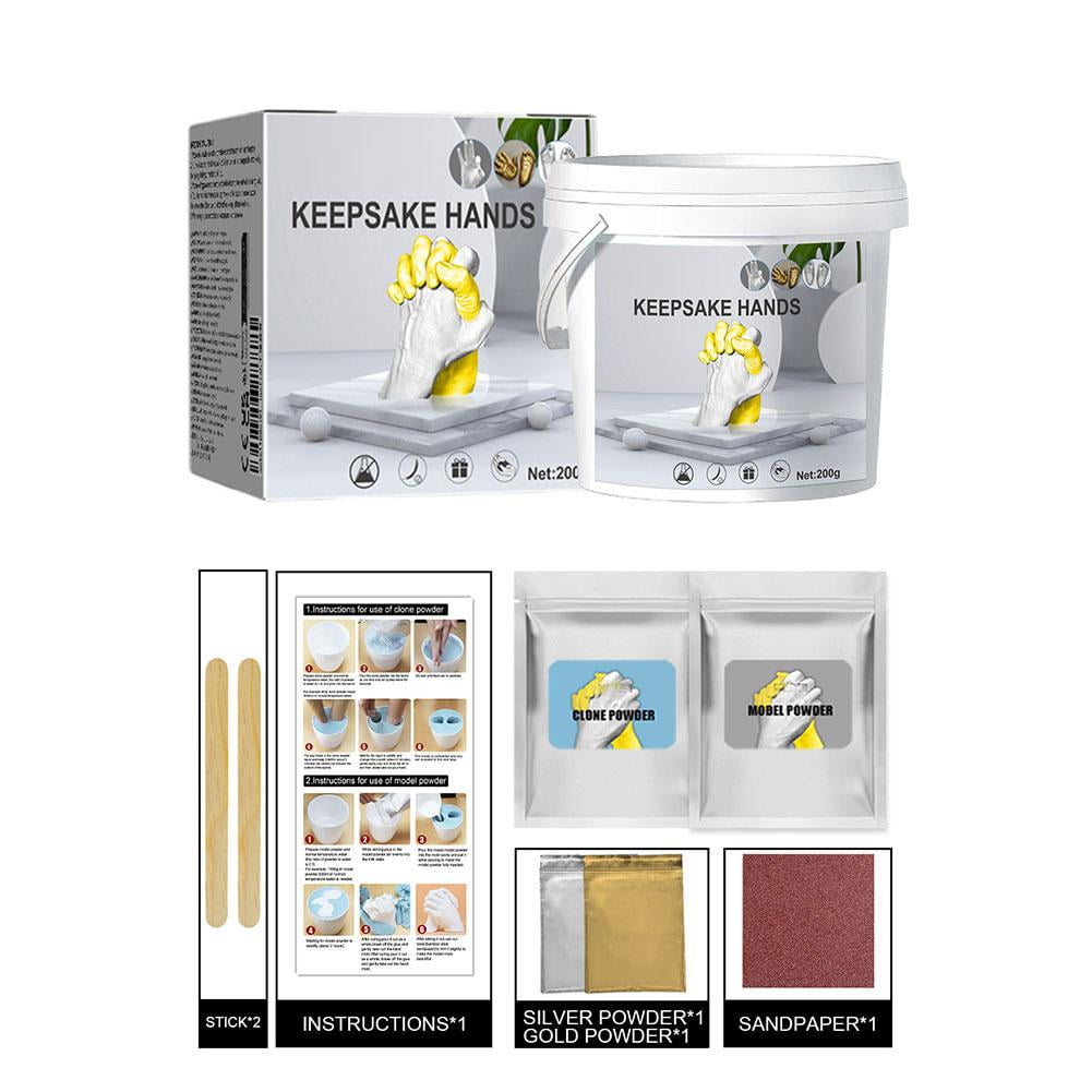 3D Hand Foot Print Mold Plaster Casting Kit Handprint Keepsake ...