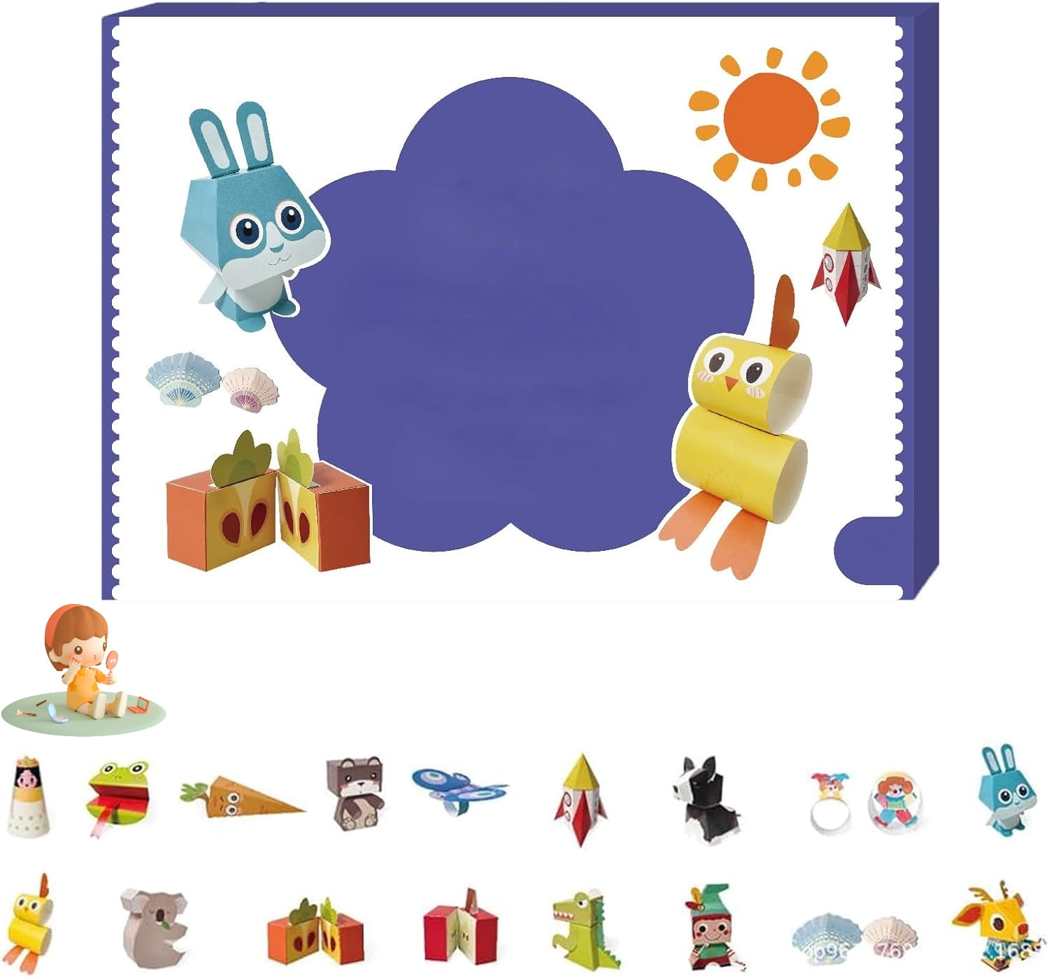 3D Handmade Origami Book, Fun DIY Pre-Cut 3D Paper Art Model, Easy ...