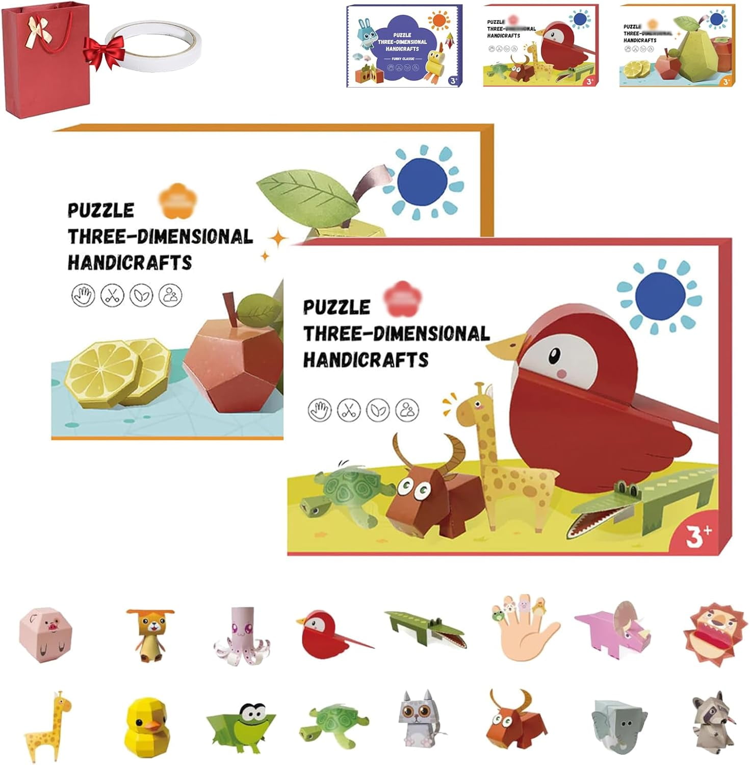 3D Handmade Origami Book, Origami Kit for Crafts & Art, Fun DIY Pre-Cut ...