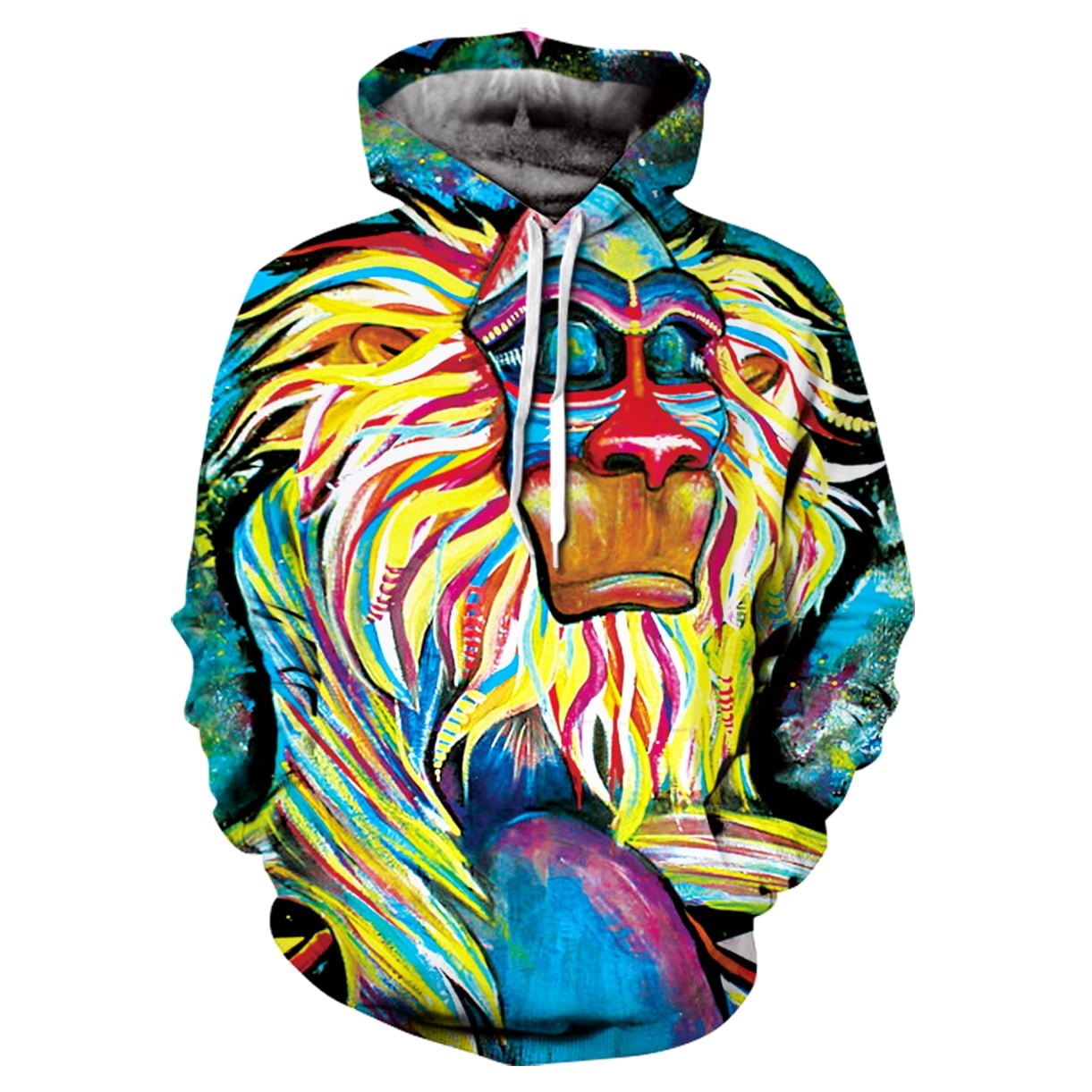 3D Harajuku Hoody 3D Hoodies Men Splatter Colorful Paint Stains 3D ...