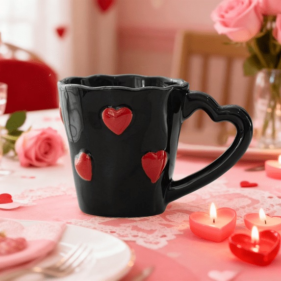 3D Heart Coffee Mug - Valentine's Day/Birthday Gift, Microwave ...
