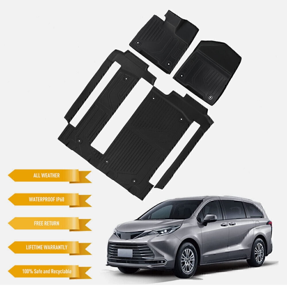 3D Heavy Duty All-Weather TPE Floor Mats Set For 2021-2023 Toyota ...