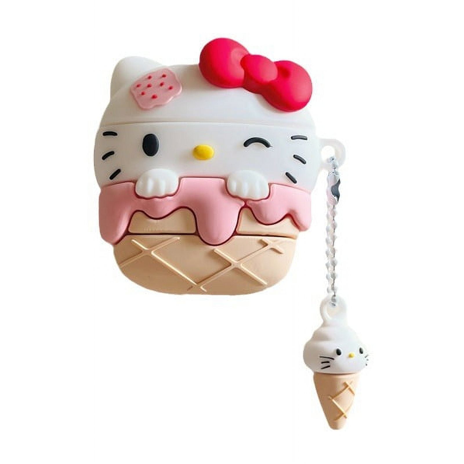 3D Hello Kitty Ice-cream Earphone Cover For AirPods 1 2 3 Generation Airpods Pro Wireless ...