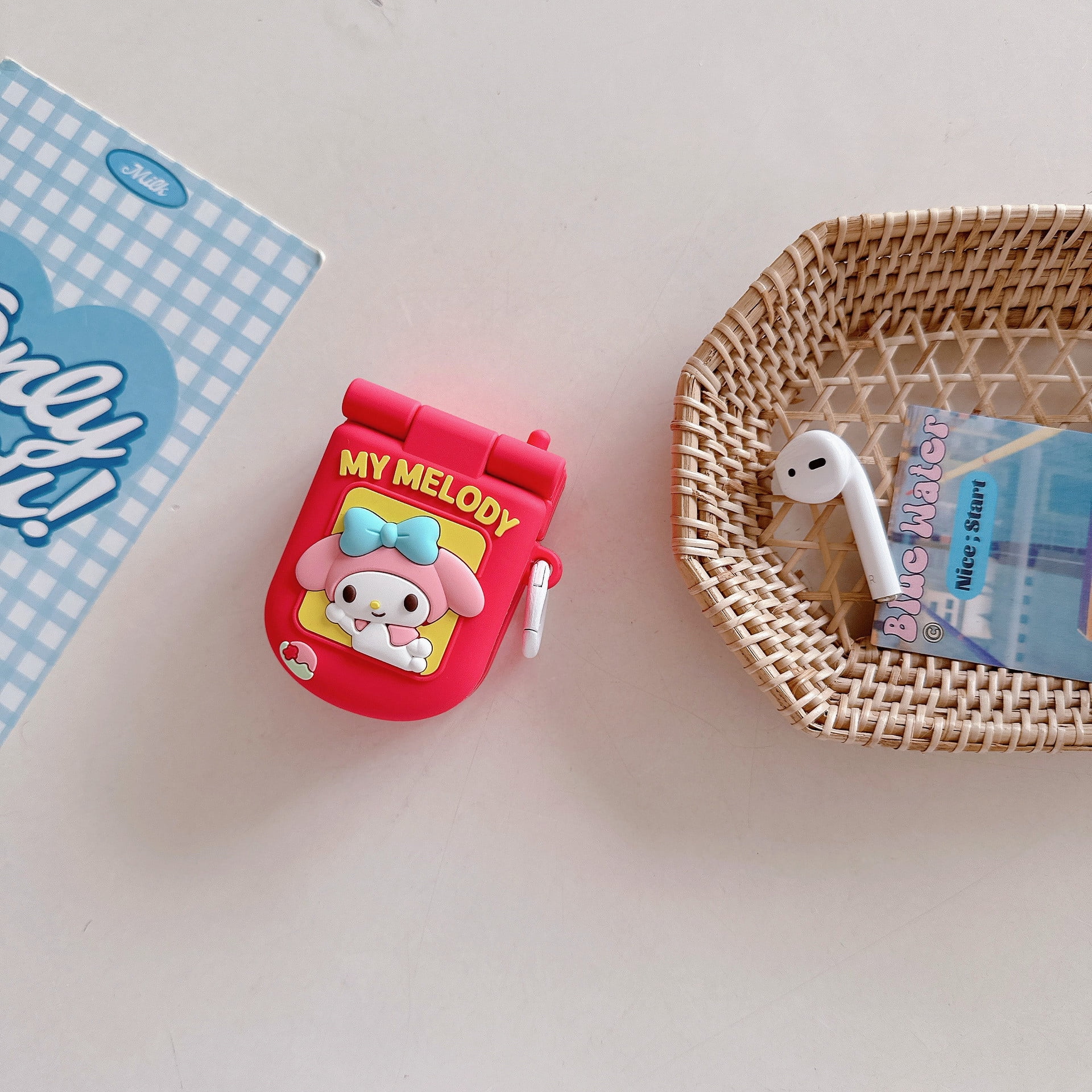 3D Hello Kitty PSH Phone Style Mirror Kawaii Earphone Cover For Apple AirPods 1 2 3 Airpods Pro ...