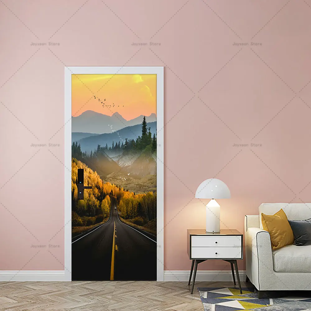 3D High Resolution Door Sticker Customizable Size Landscape Poster PVC ...