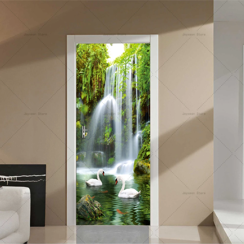 3D High Resolution Door Sticker Customizable Size Landscape Poster PVC ...