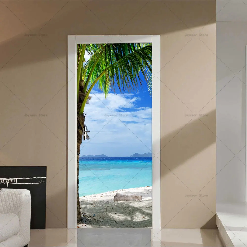 3D High Resolution Door Sticker Customizable Size Landscape Poster PVC ...