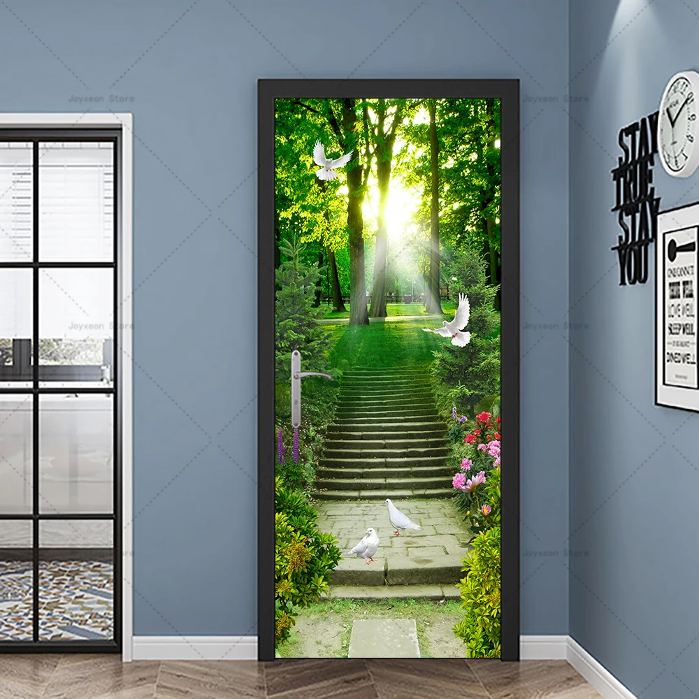 3D High Resolution Door Sticker Customizable Size Landscape Poster PVC ...