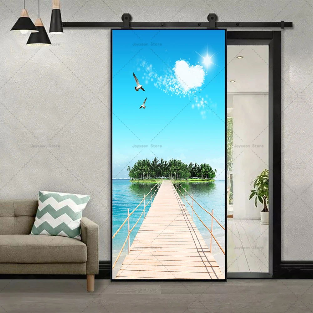 3D High Resolution Door Sticker Customizable Size Landscape Poster PVC ...