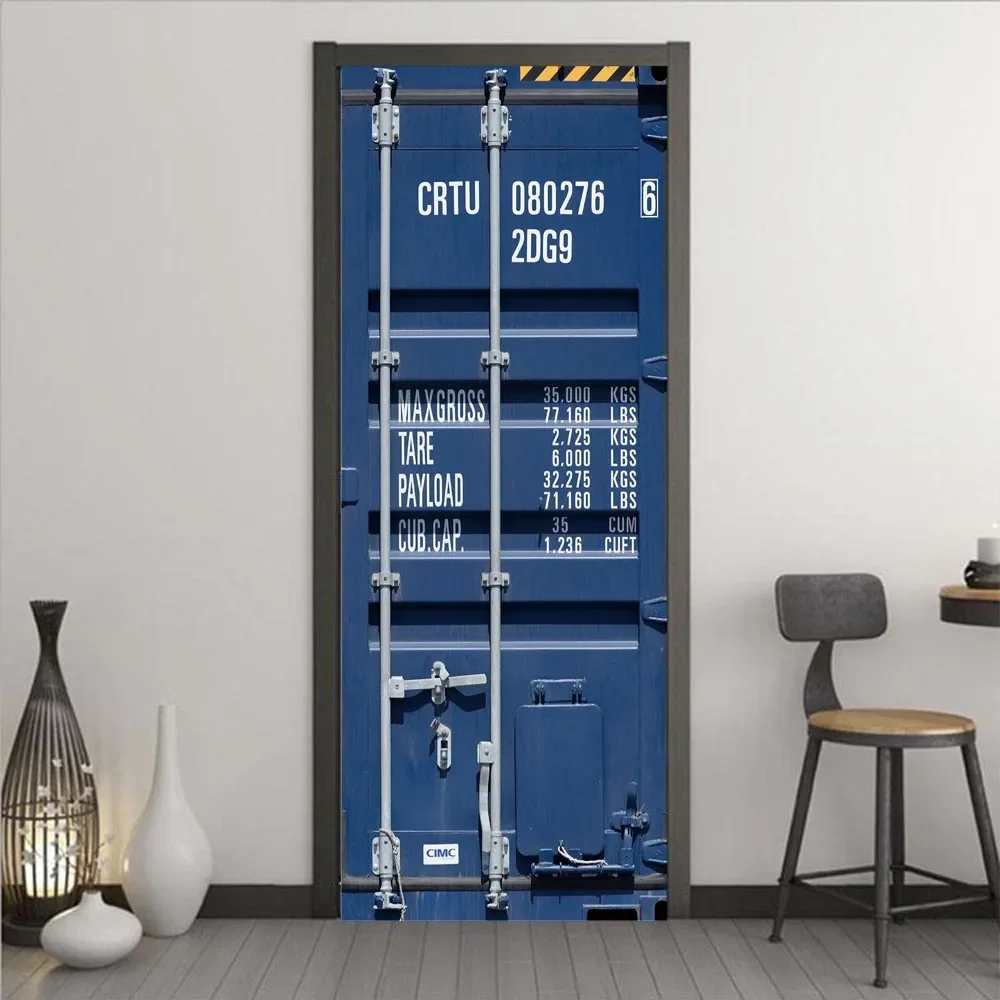 3D High Simulation Container Door Seriesr Stickers Wallpaper Industrial ...