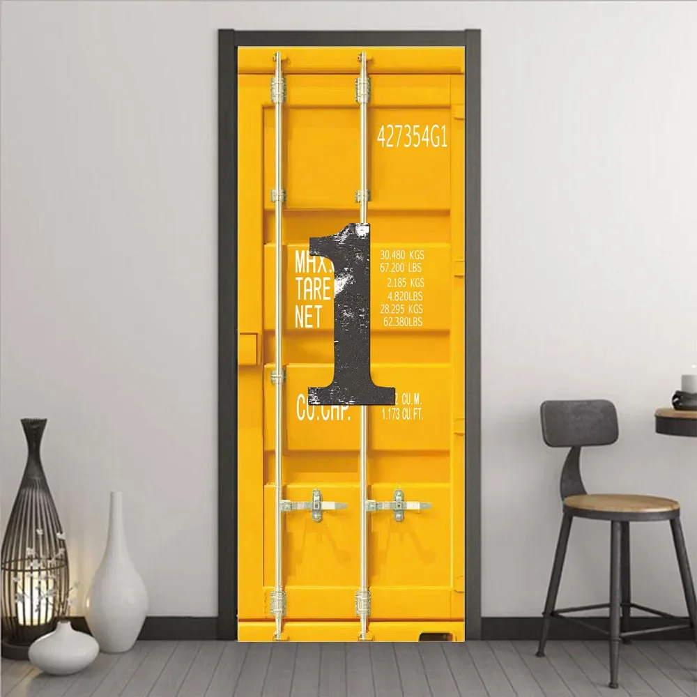 3D High Simulation Container Door Seriesr Stickers Wallpaper Industrial ...