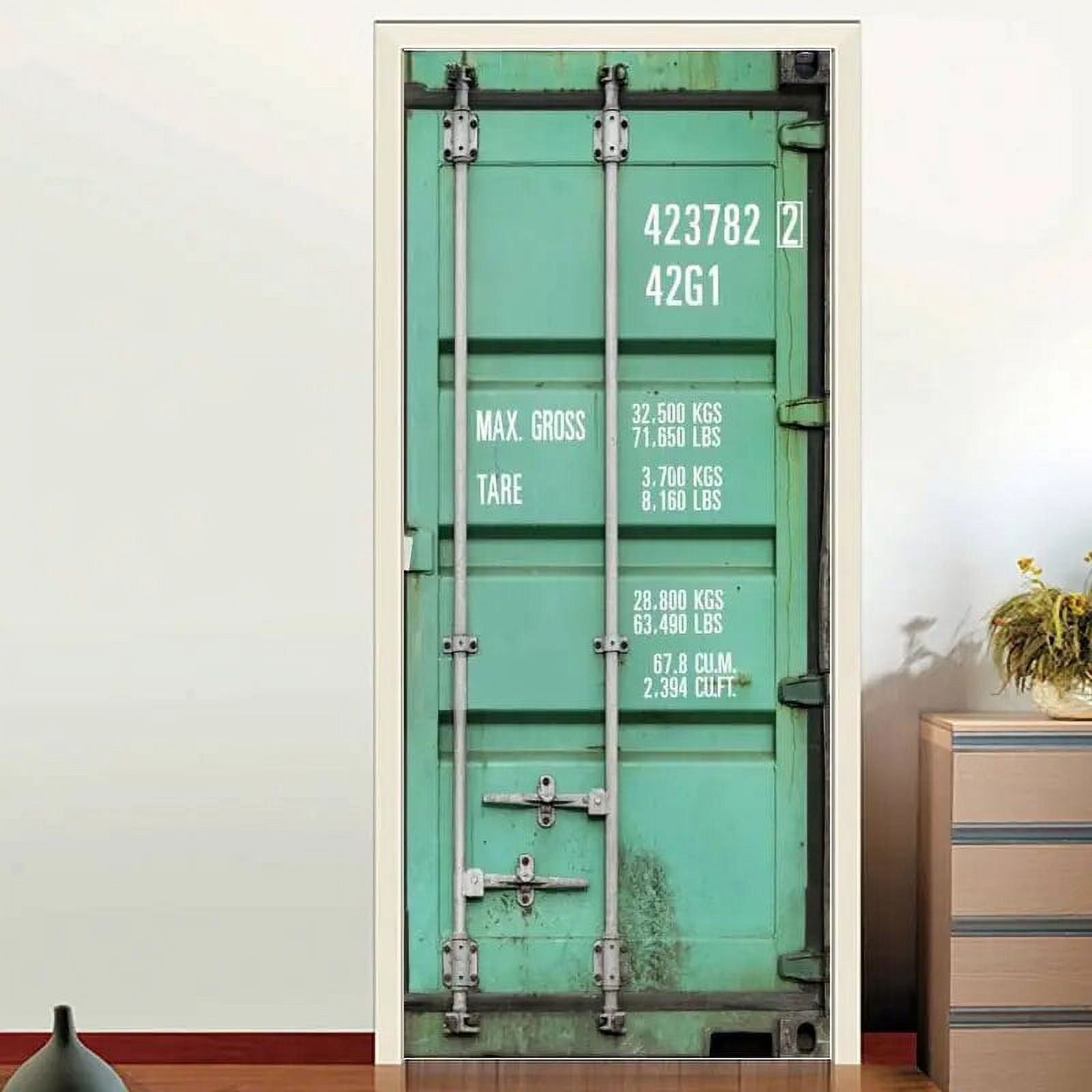 3D High Simulation Container Door Seriesr Stickers Wallpaper Industrial ...