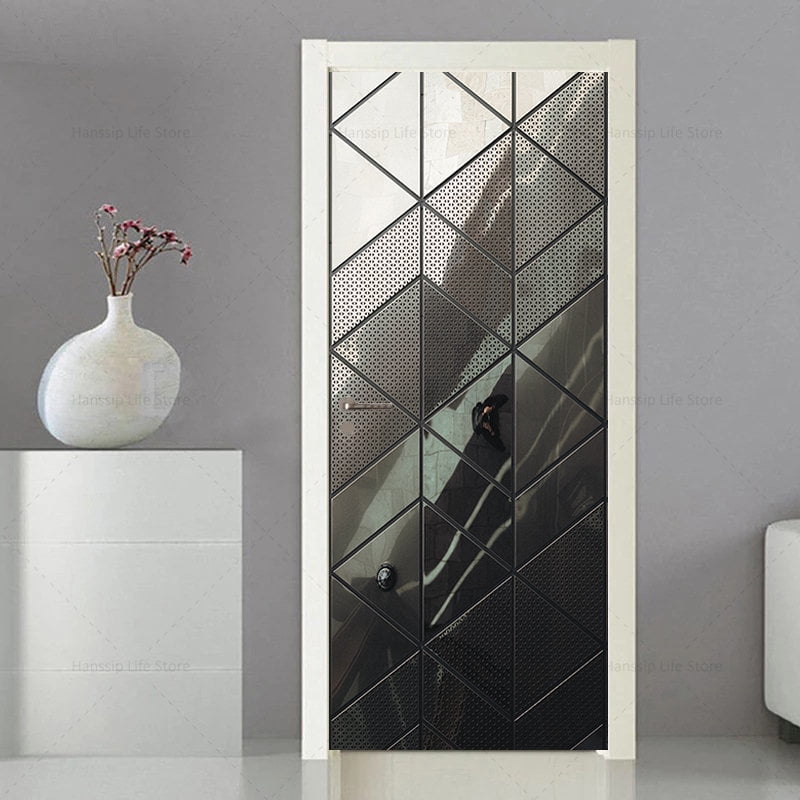 3D High-end Door Stickers House Home Decoration DIY Art Wallpaper Door ...