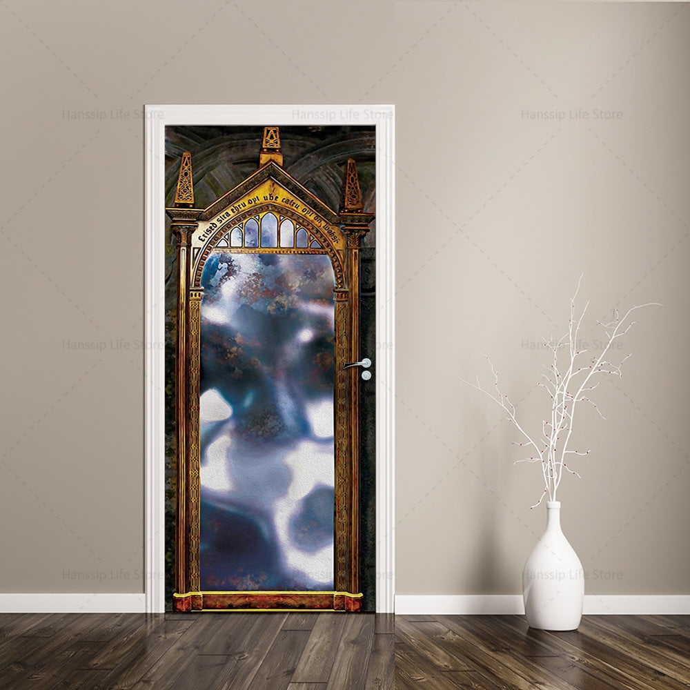 3D High-end Door Stickers House Home Decoration DIY Art Wallpaper Door ...