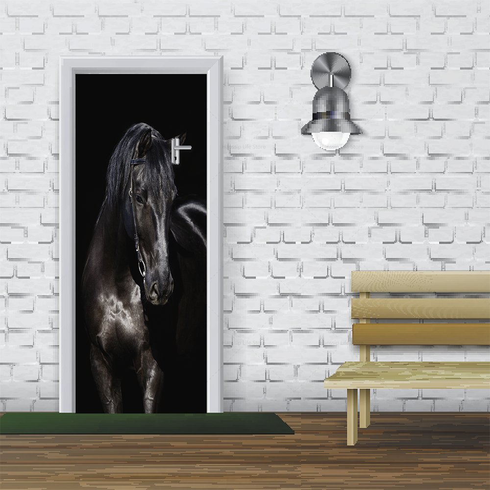 3D High-end Door Stickers House Home Decoration DIY Art Wallpaper Door ...