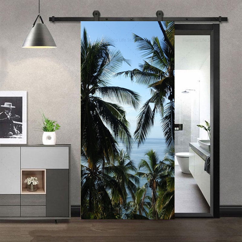 3D High-end Door Stickers House Home Decoration DIY Art Wallpaper Door ...