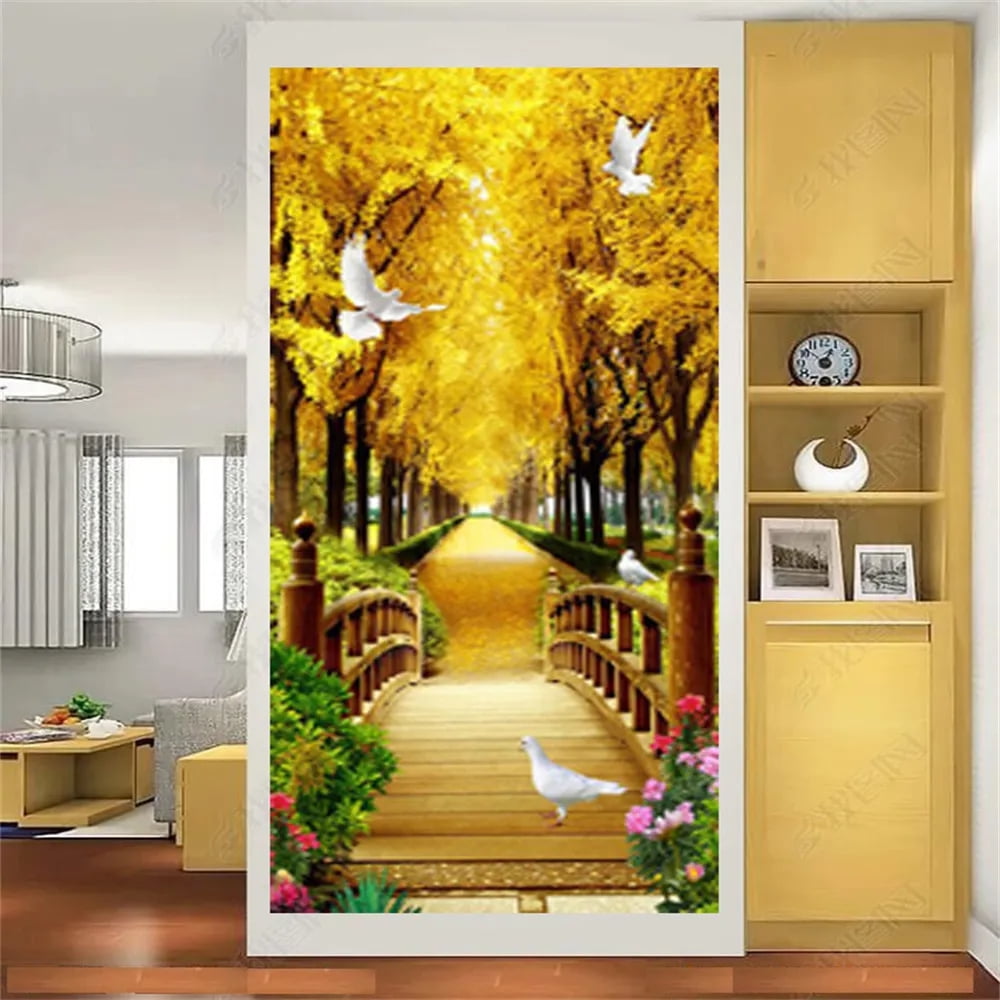 3D Highway Door Sticker Dazzling Sunshine Wallpaper Decal Natural ...