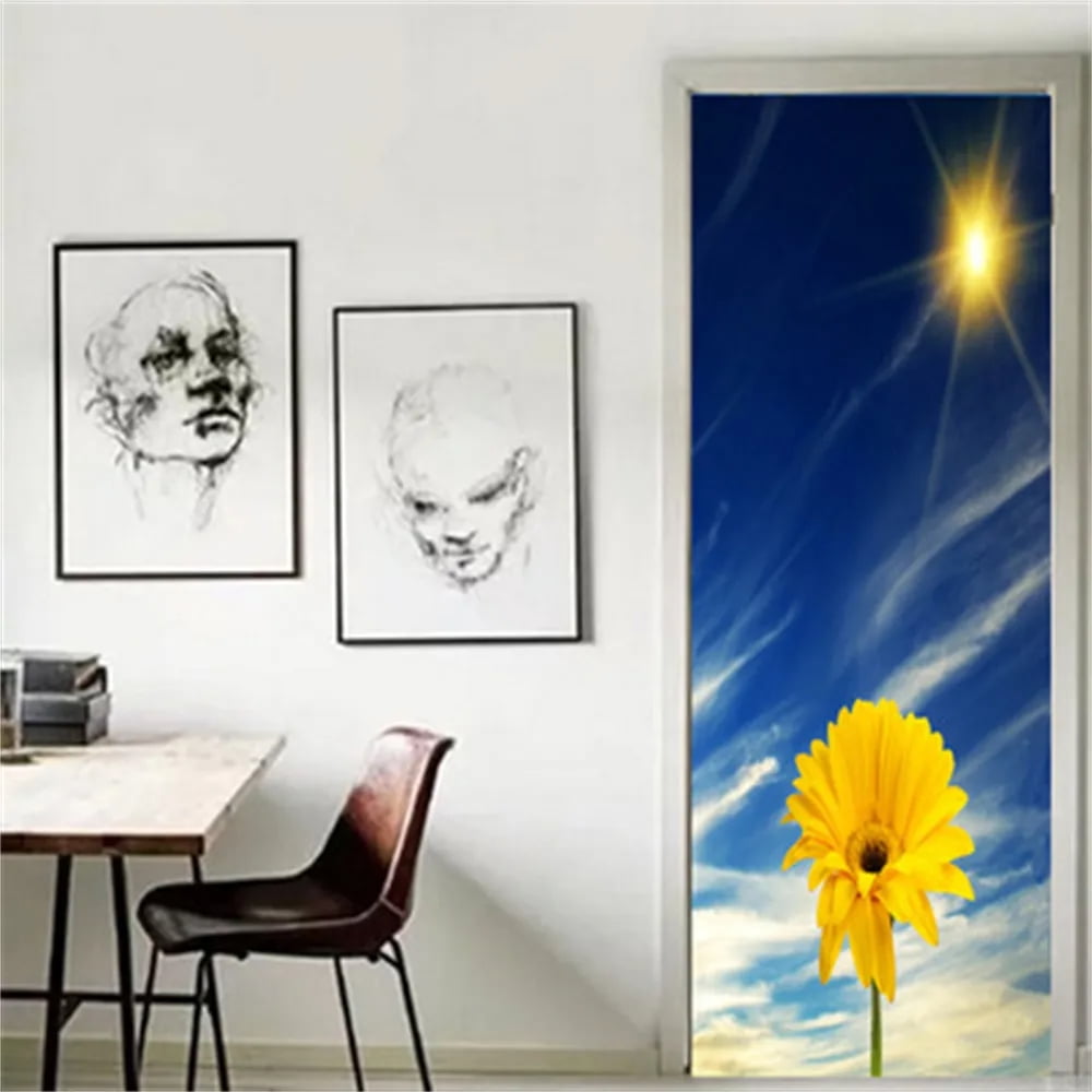 3D Highway Door Sticker Dazzling Sunshine Wallpaper Decal Natural ...