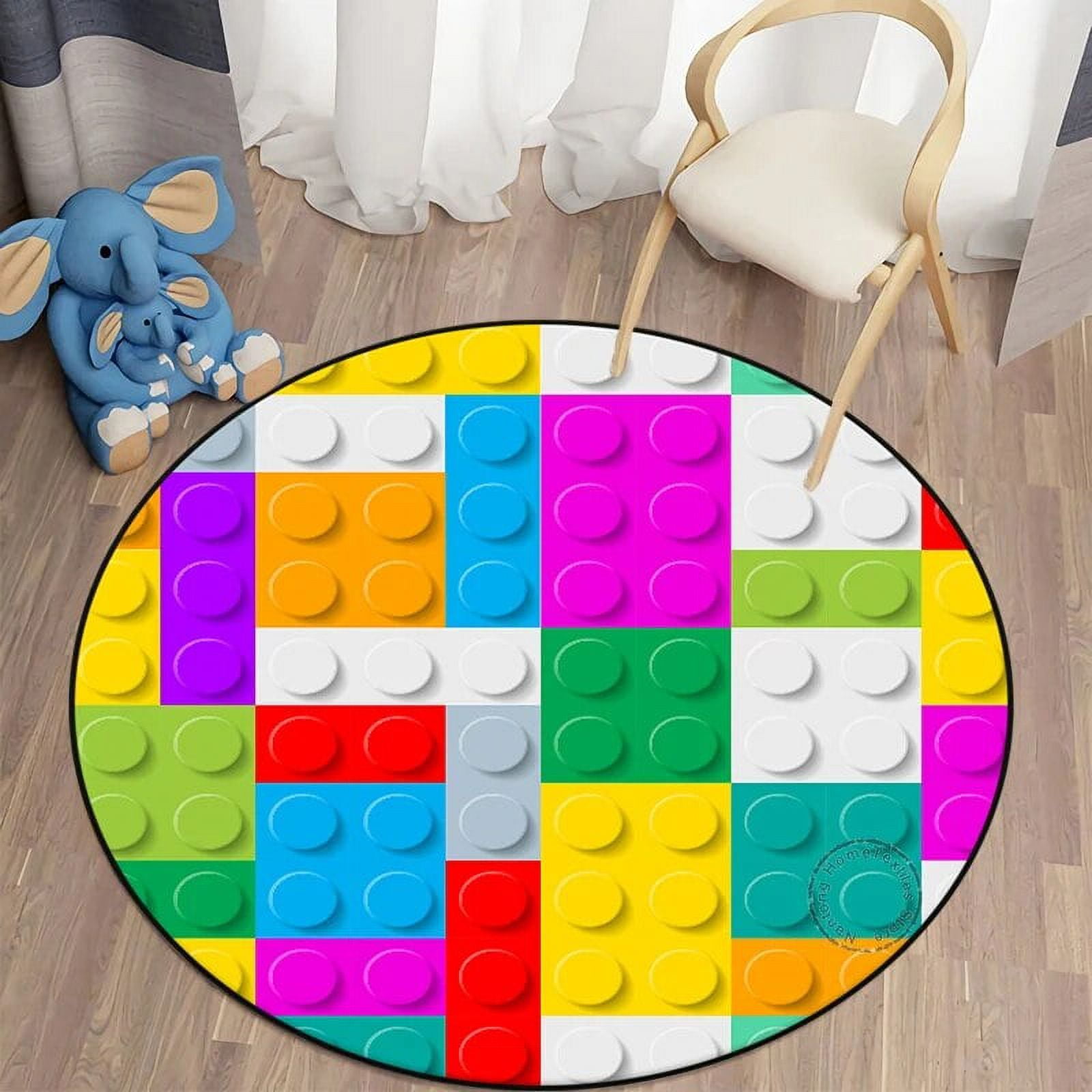 3D Hole Round Carpet Floor Mat Living Room Carpets Door Mat Polyester ...