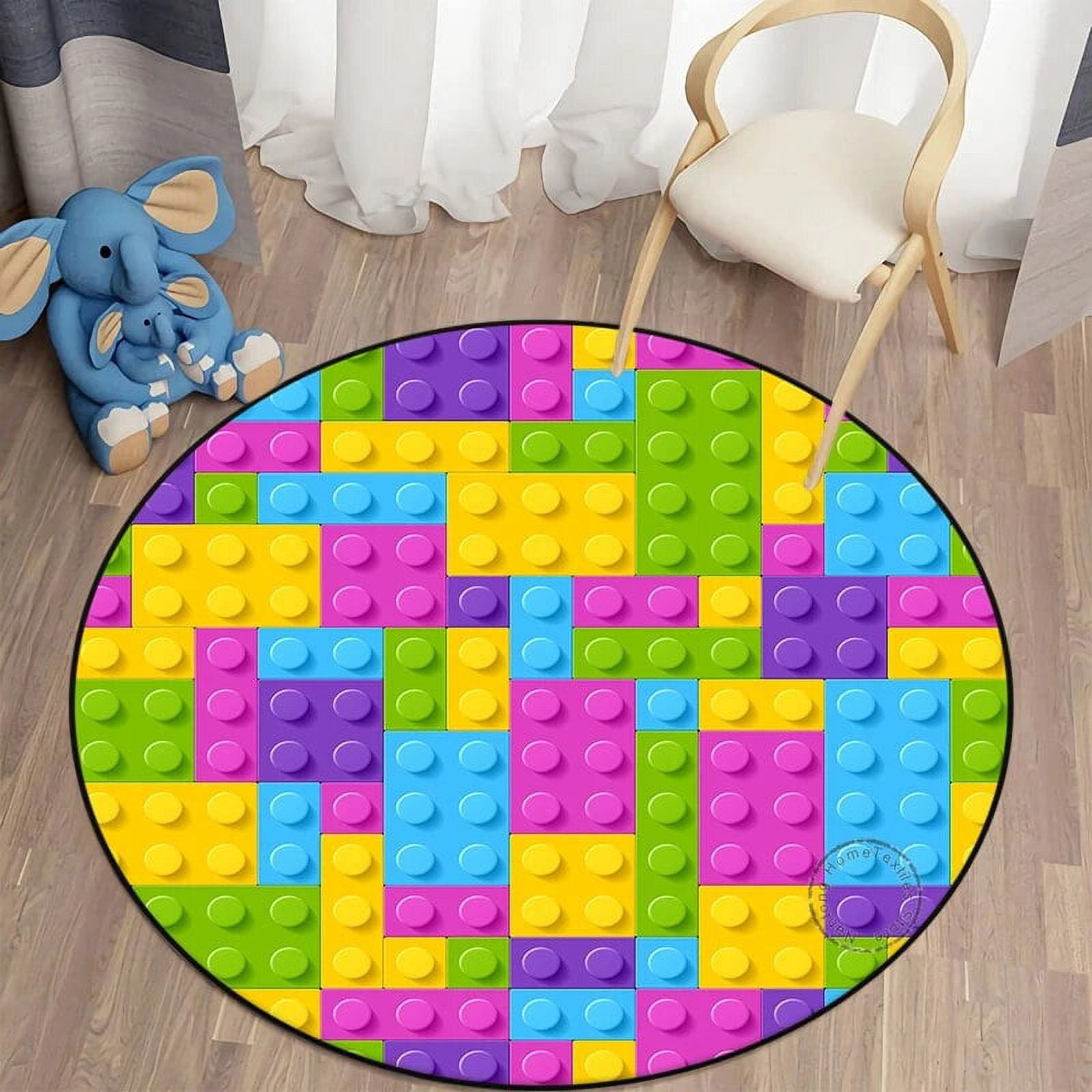 3D Hole Round Carpet Floor Mat Living Room Carpets Door Mat Polyester ...