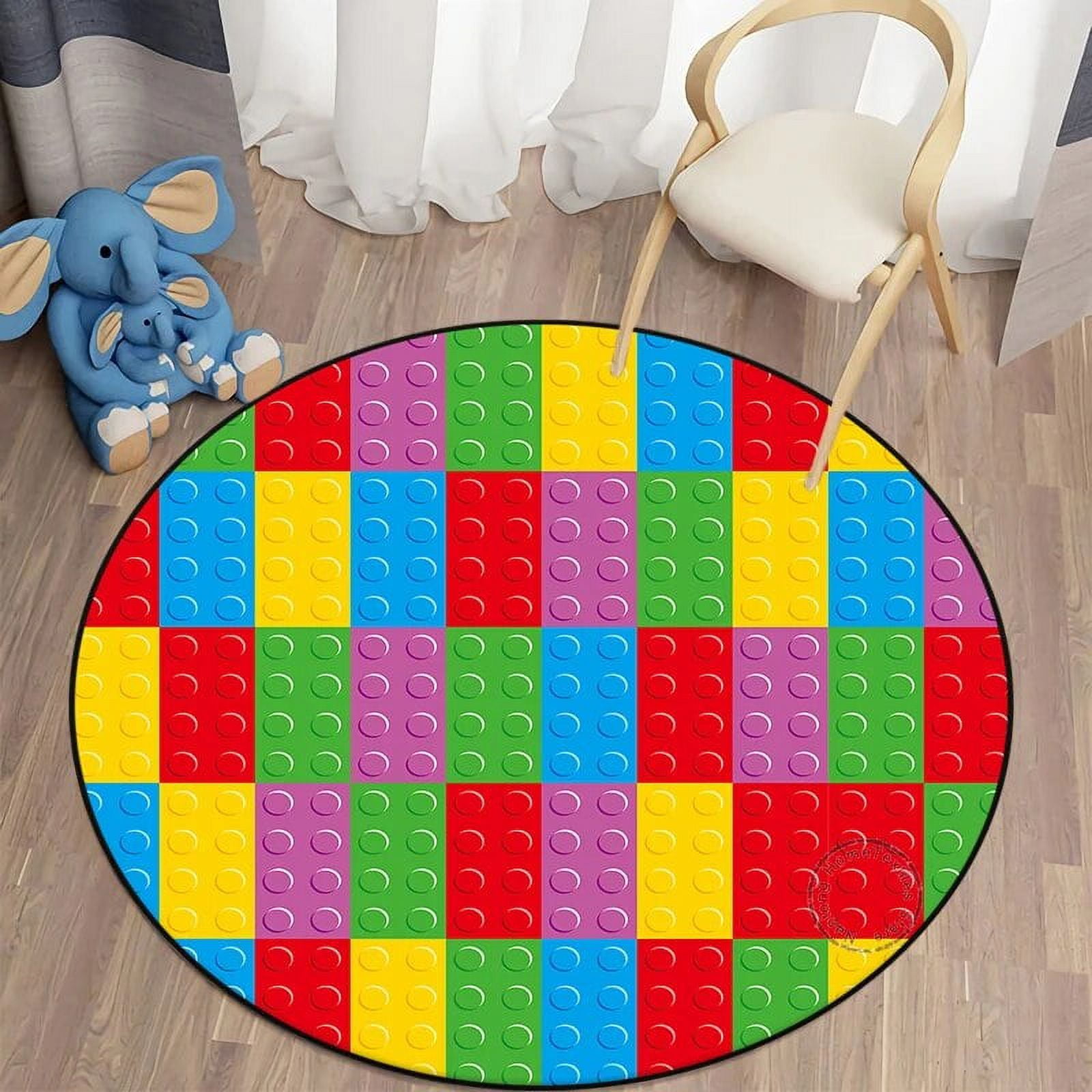 3D Hole Round Carpet Floor Mat Living Room Carpets Door Mat Polyester ...
