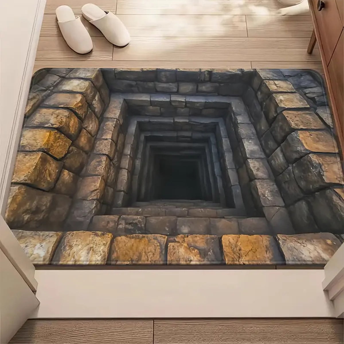 3D Hole Rug Optical Illusion Area Rug Carpet Design Realistic Optical ...