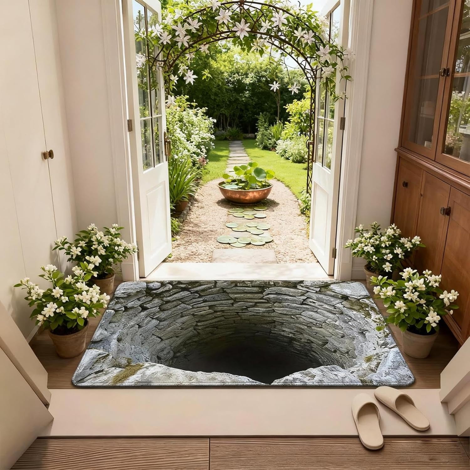 3D Hole Rug, Optical Illusion Rug with Vortex & Bottomless Hole Design ...