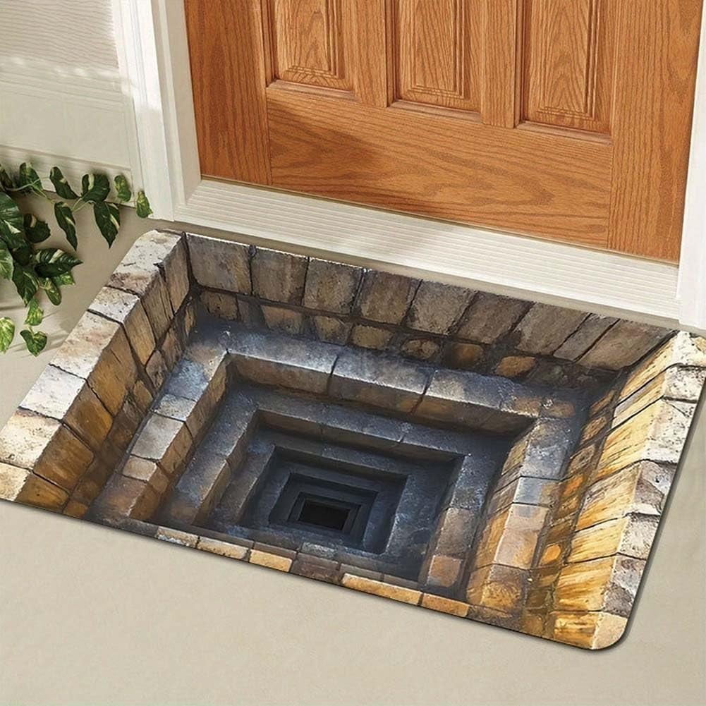 3D Hole Rug, Rugs That Look Like a Hole, Trap Optical Illusion ...