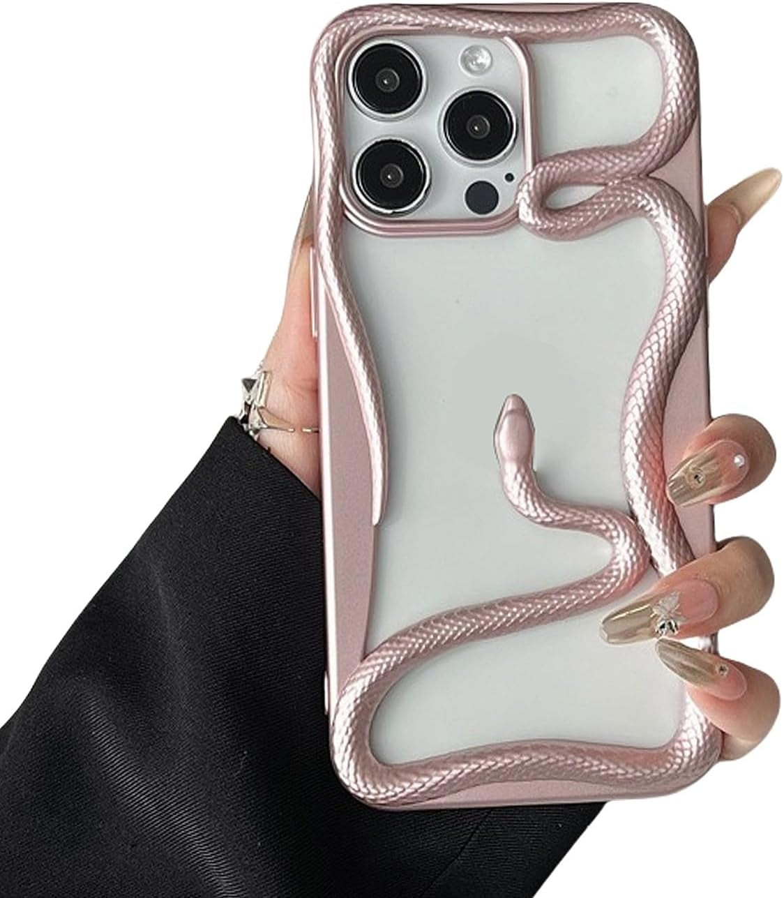 3D Hollow Snake Case for iPhone16 - Full Protection & Shockproof, Cool 3D Hollow Snake Phone ...