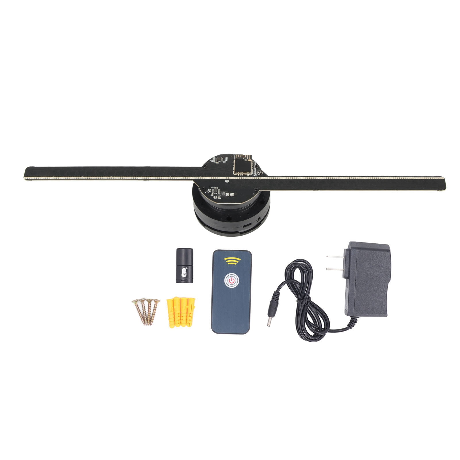 3D Hologram Fan 42cm 2 Blade 800x480P 224 LED Beads Support WiFi APP ...