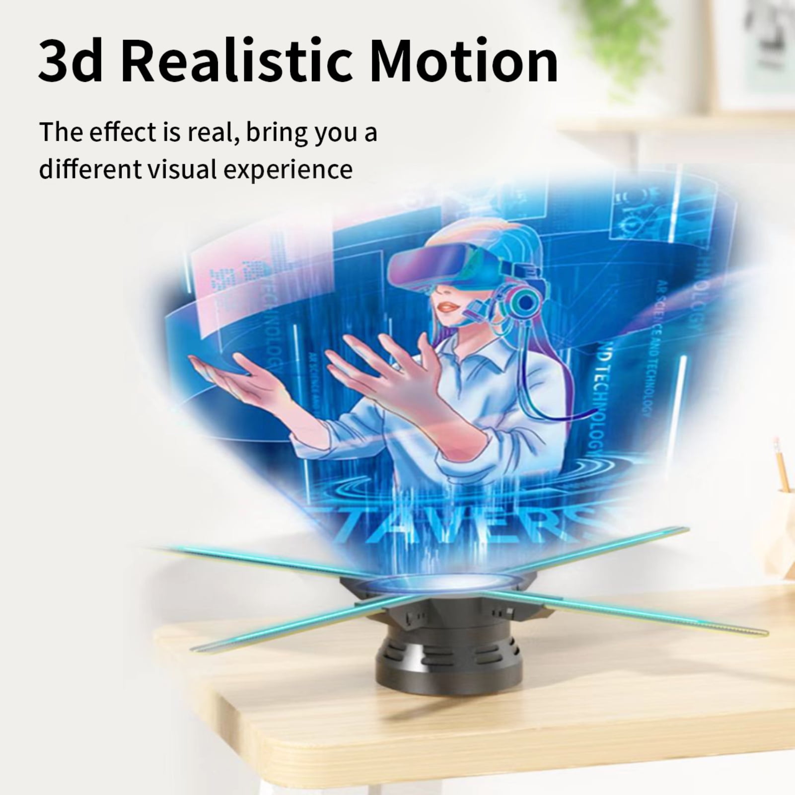 3D Hologram Projector with 720 LED Display, WiFi, 32G Memory Card, Plug ...