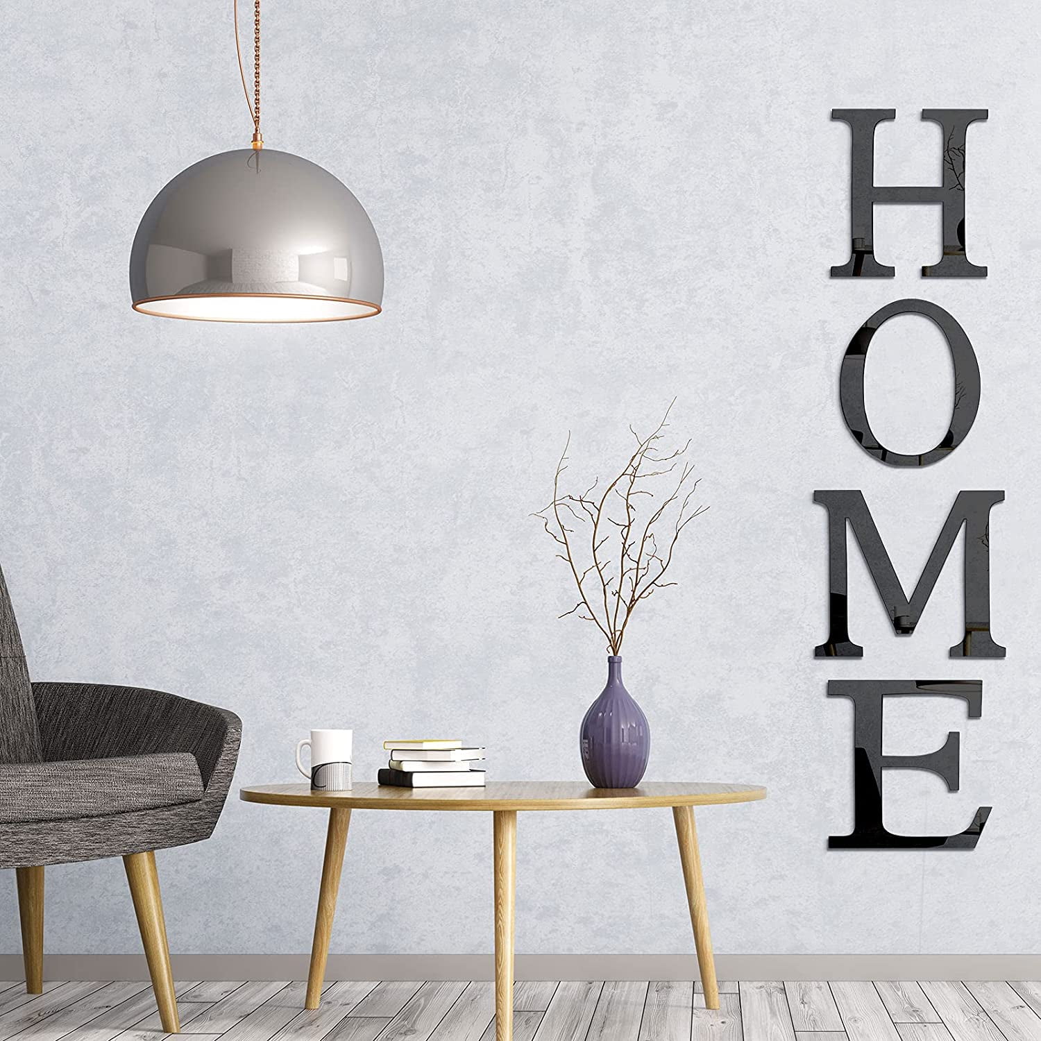 3D Home Sign Acrylic Mirror Wall Decor Stickers Family Farmhouse Wall ...