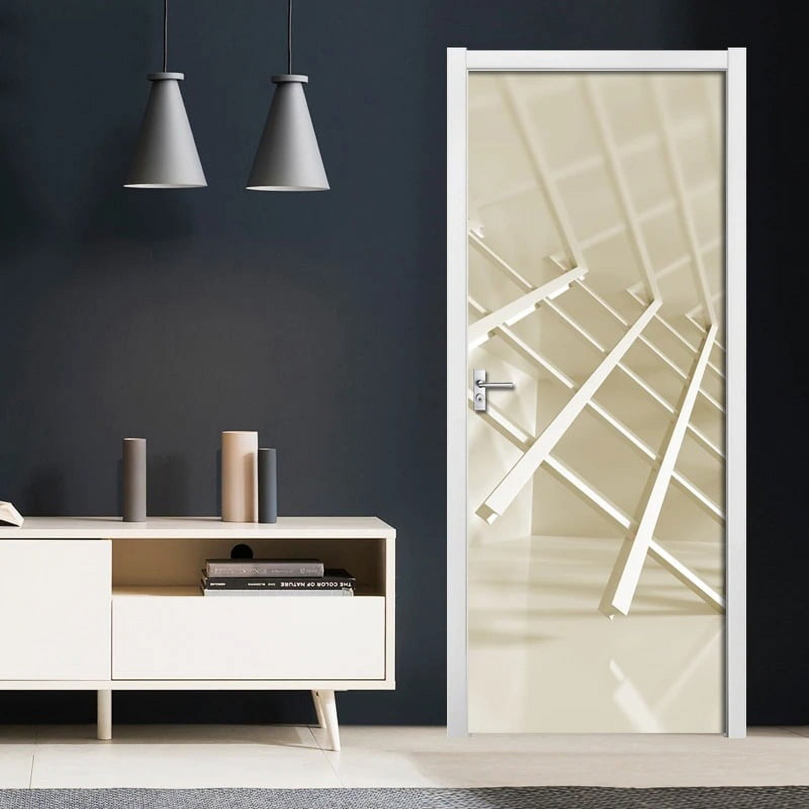 3D Honeycomb Door Stickers Solid Geometry Mural Decal Modern Space Art ...