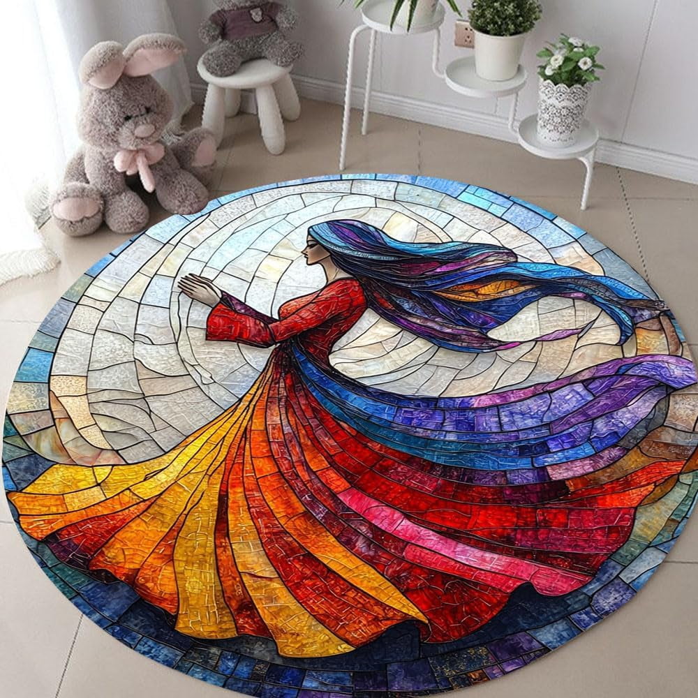 3D Horror Metal Skull Round Rug, grim reaper circle carpet for living ...