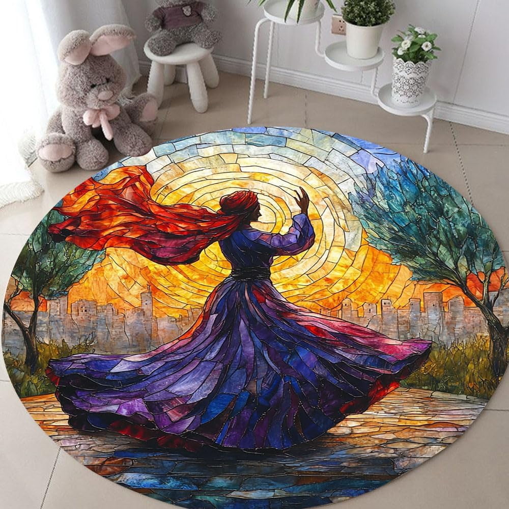 3D Horror Metal Skull Round Rug, jagged skeleton circle carpet for ...