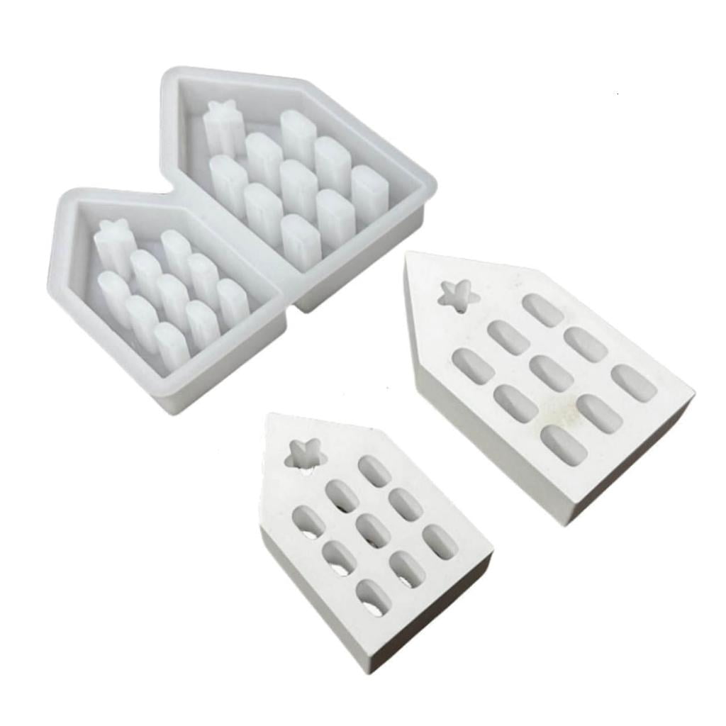 3D House Shape Mold, Home Candle Making Molds, Silicone Mold House with ...