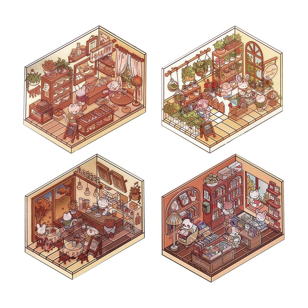 3D House Sticker Craft Kit - Versatile Scenes, Characters, Reusable and ...