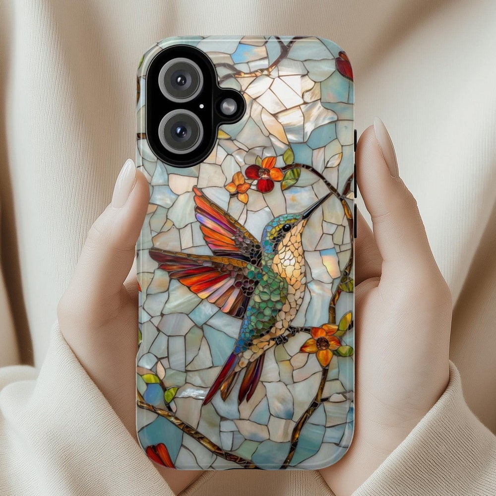 3D Hummingbird Stained Glass Mosaic Effect Phone Case for 17 16 15 14 13 12 11 Pro Max - Walmart.com