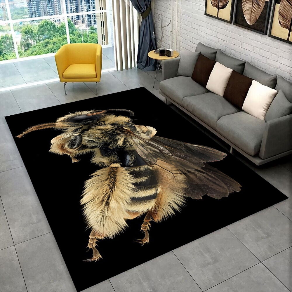 3D Hy Bee Insect Cartoon Area Rug Carpet Rug for Home Living Room ...
