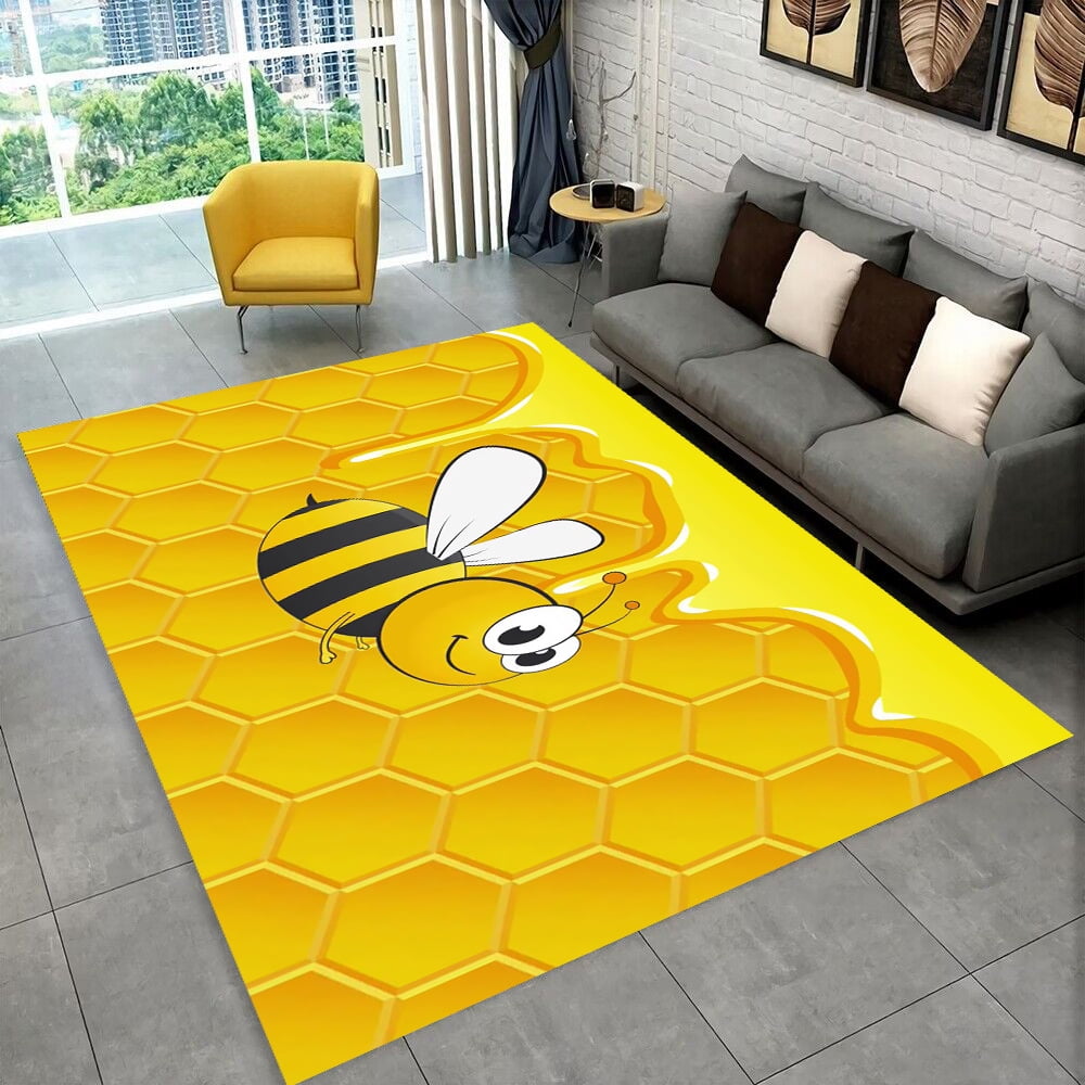 3D Hy Bee Insect Cartoon Area Rug Carpet Rug for Home Living Room ...